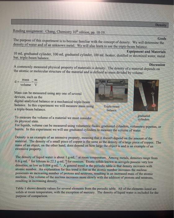 Solved Reading assignment: Chang. Chemistry 10th edition, | Chegg.com