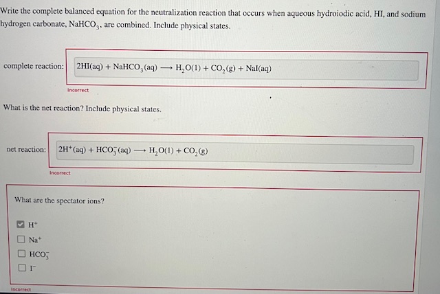 Solved Write the complete balanced equation for the | Chegg.com