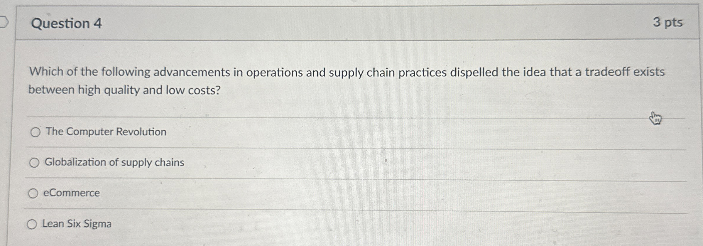 Solved Question 43 ﻿ptsWhich of the following advancements | Chegg.com