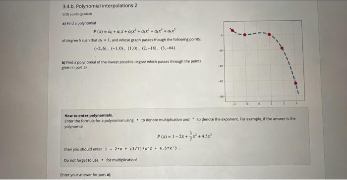 Solved 34 B Polynomial Interpolations 2 Encopins Iraded A 9207