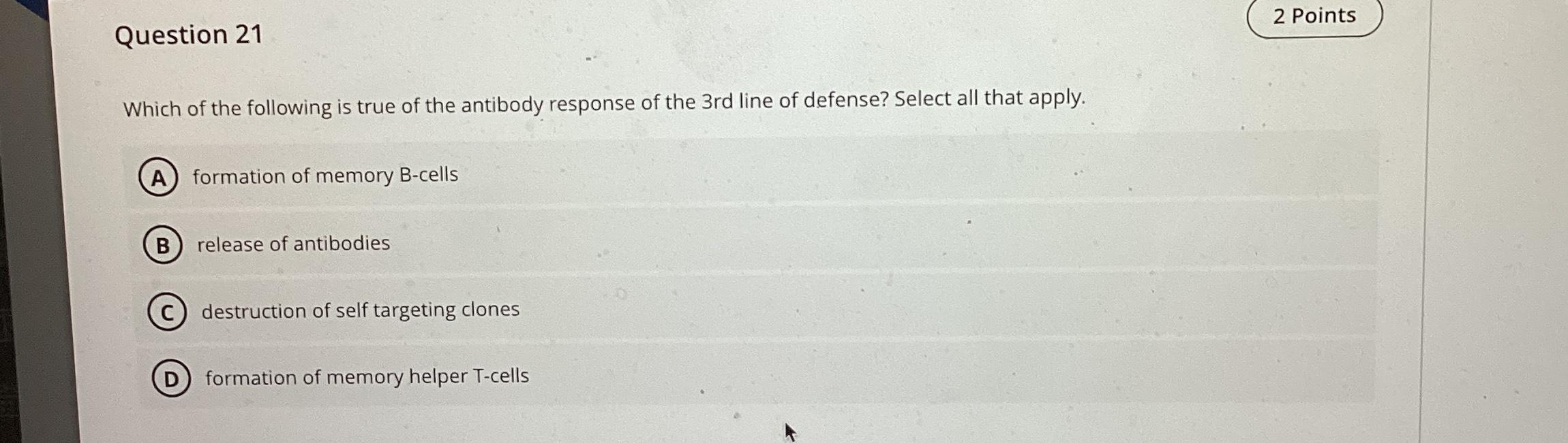 Solved Question 212 ﻿PointsWhich of the following is true of | Chegg.com