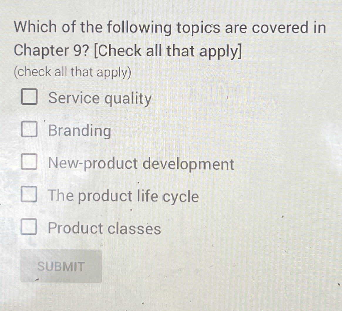 Solved Which of the following topics are covered in Chapter | Chegg.com