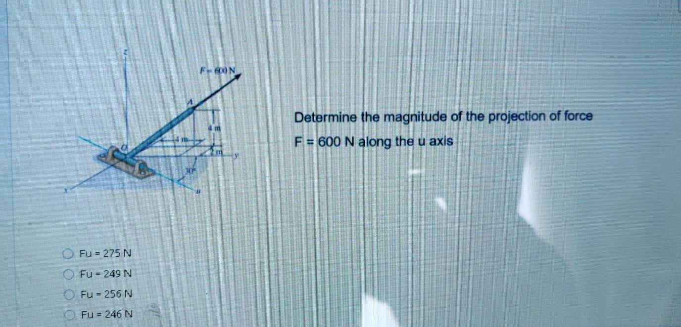 Solved Foon Determine The Magnitude Of The Projection Of