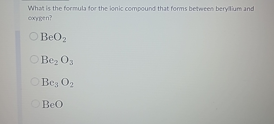 Solved What is the formula for the ionic compound that forms | Chegg.com