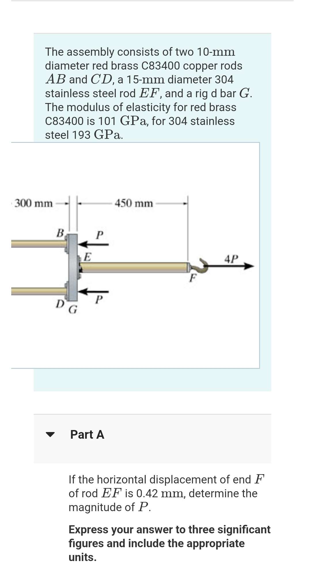 Solved The assembly consists of two 10-mm ﻿diameter red | Chegg.com