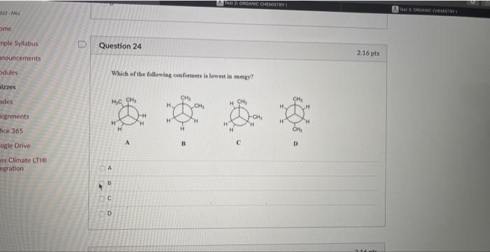 Solved Question 24 inouncernents odules Which of the | Chegg.com