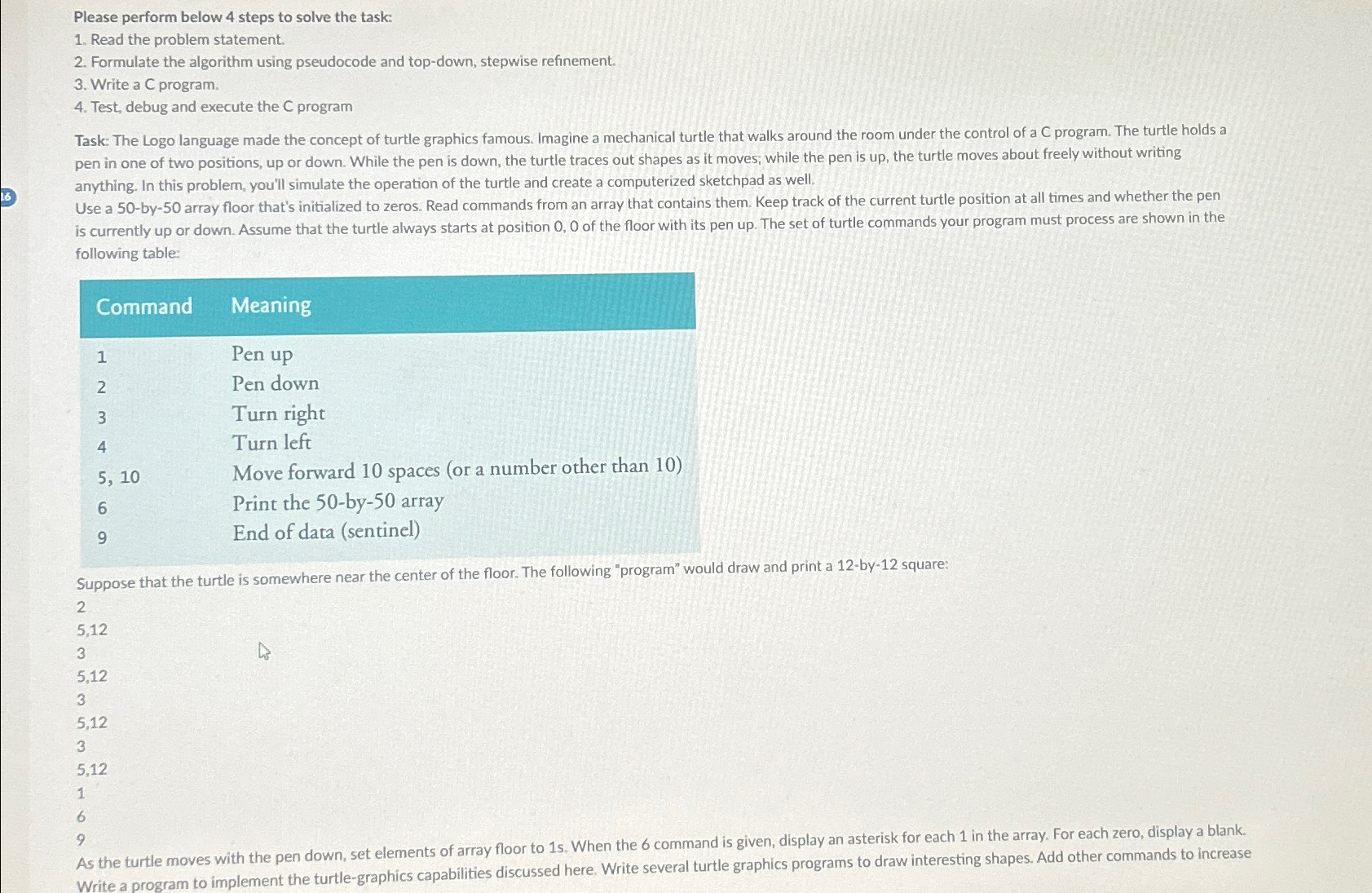 Please perform below 4 ﻿steps to solve the task:Read | Chegg.com
