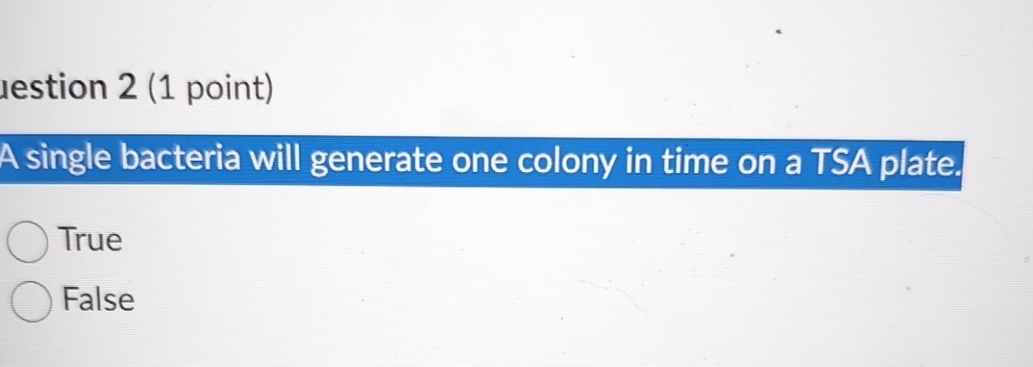 estion 2 (1 point)A single bacteria will generate | Chegg.com estion 2 (1 point)A single bacteria will generate | Chegg.com