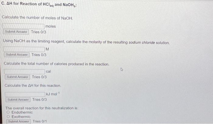 Solved A. AHsolution of NaOH(s)- Phase Change: Mass of NaOH: | Chegg.com