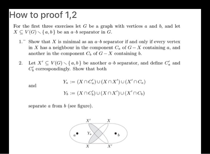 Solved How to proof 1,2 For the first three exercises let G | Chegg.com