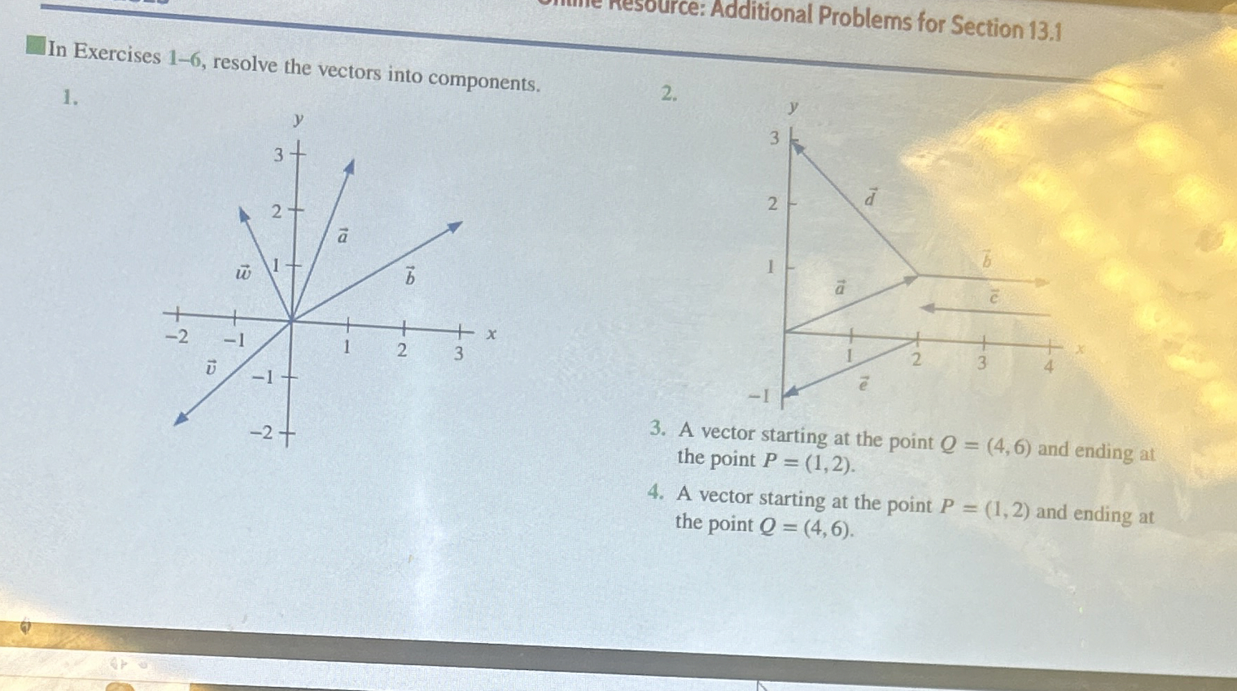 Solved In Exercises 1-6, ﻿resolve the vectors into | Chegg.com
