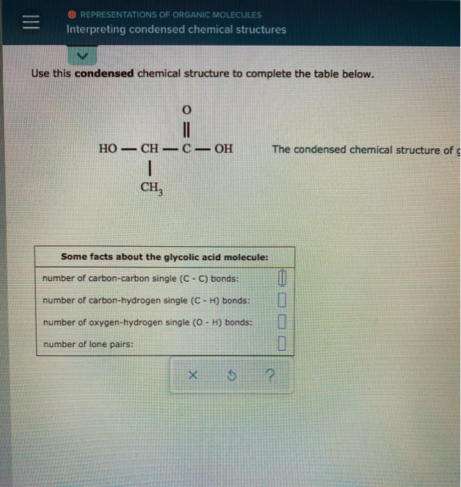 Solved REPRESENTATIONS OF ORGANIC MOLECULES Interpreting | Chegg.com