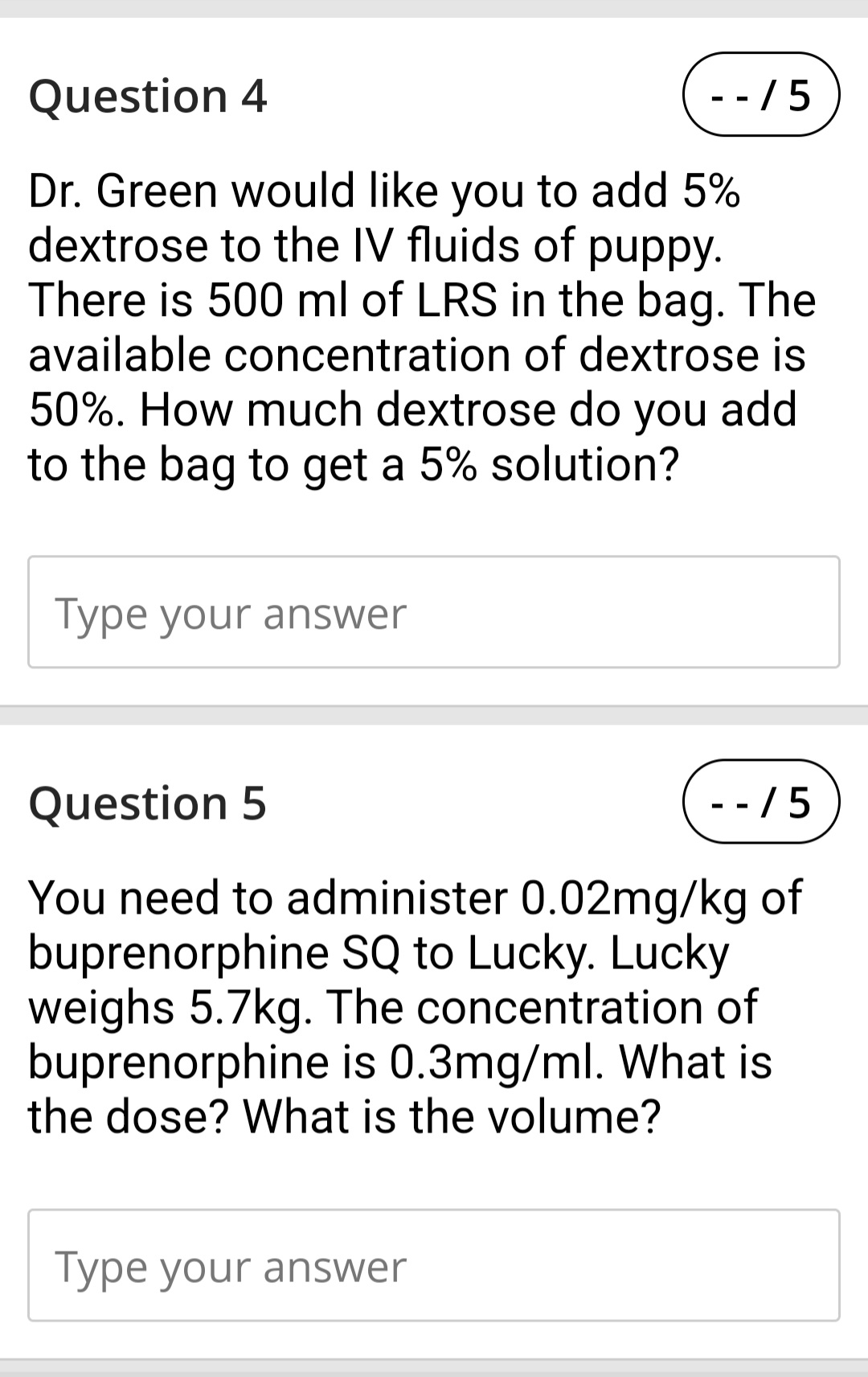 Solved Question 4--5Dr. ﻿Green would like you to add 5% | Chegg.com