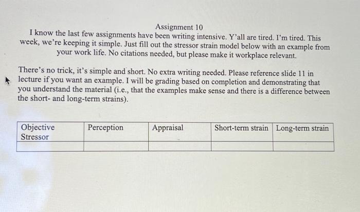 Solved Assignment 10 I know the last few assignments have | Chegg.com