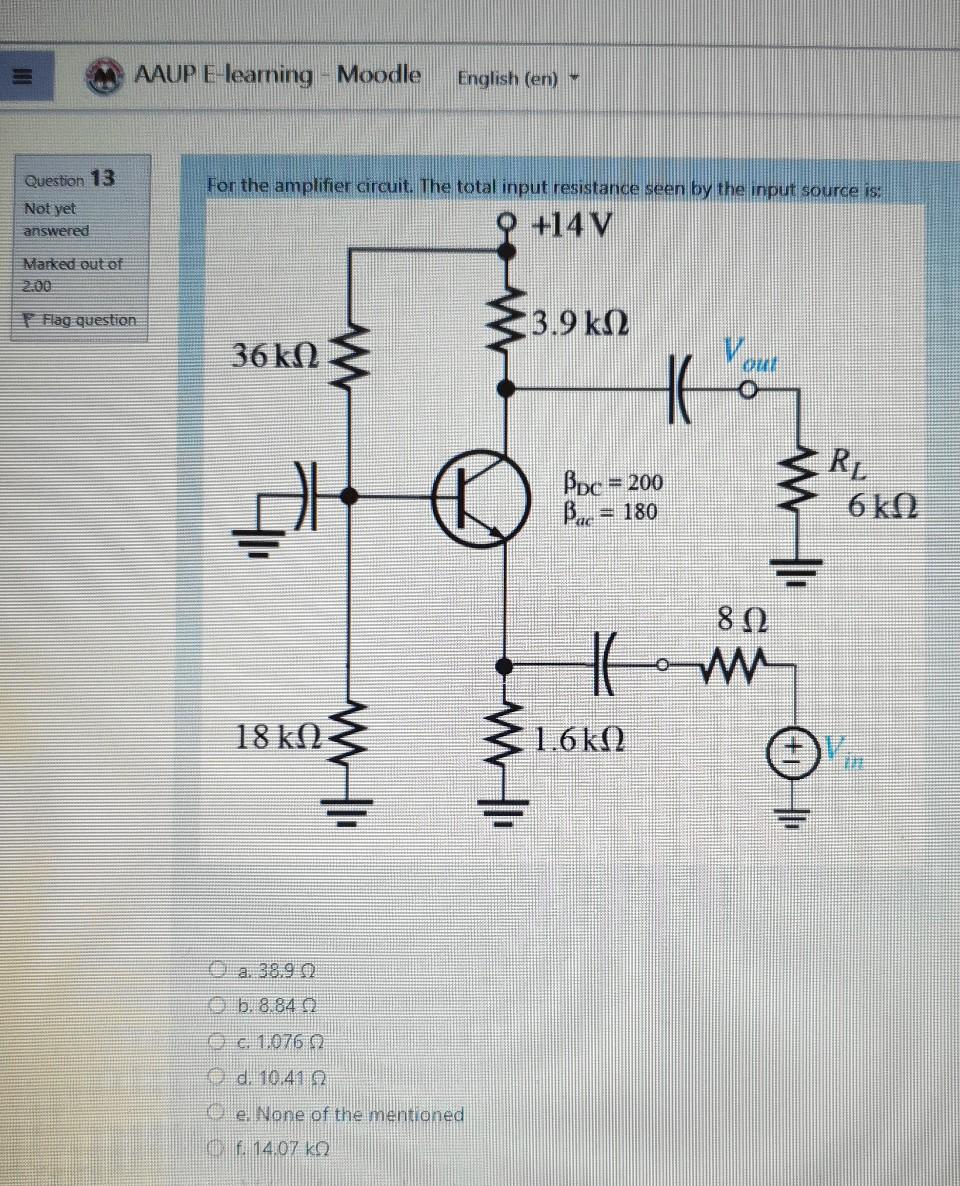 Solved AAUP E-learning - Moodle English (en) Question 13 Not | Chegg.com