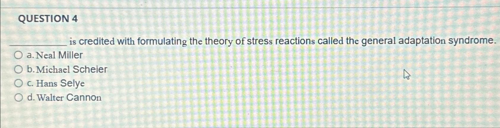 Solved QUESTION 4is credited with formulating the theory of | Chegg.com