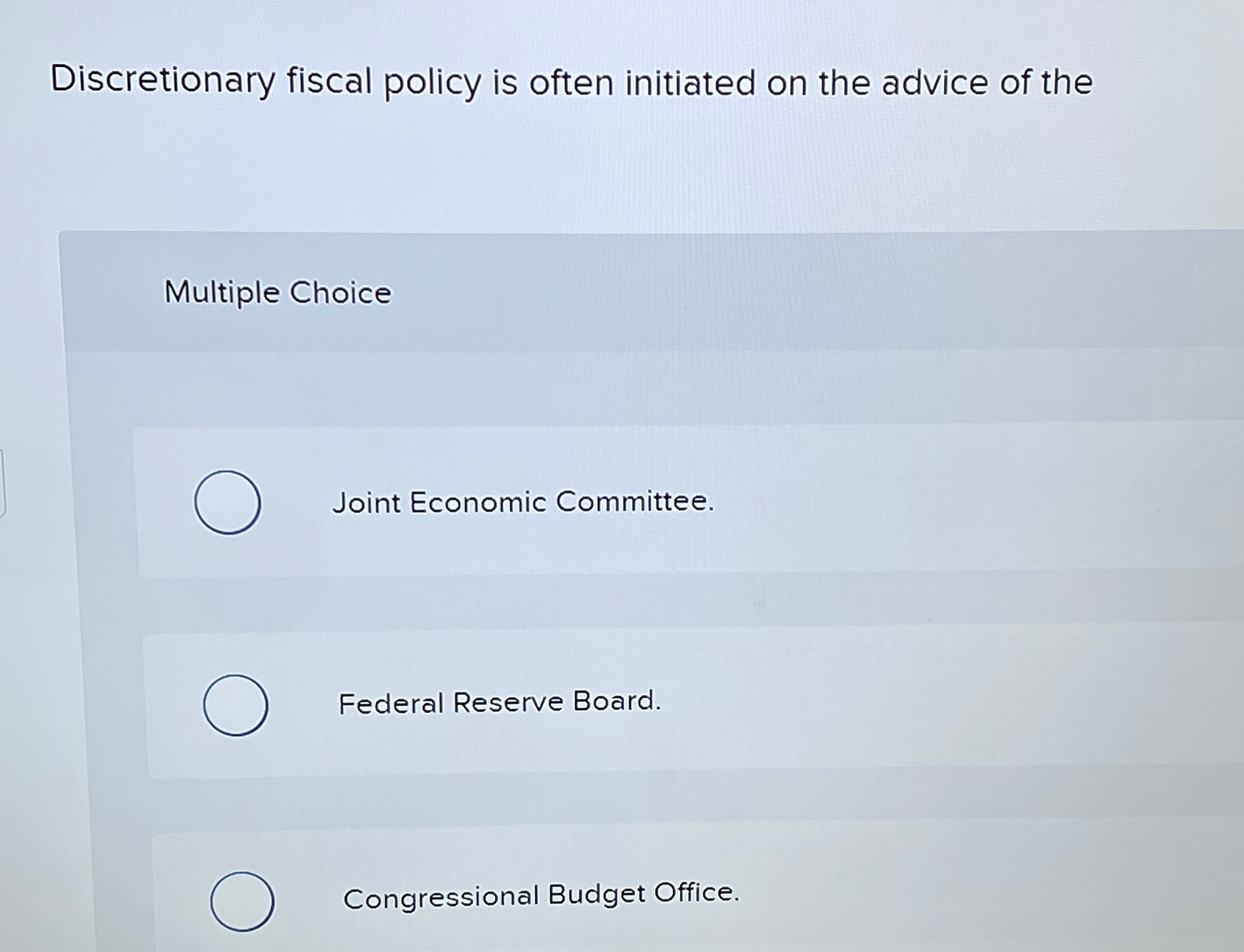 Solved Discretionary fiscal policy is often initiated on the | Chegg.com