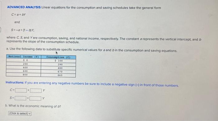 Solved ADVANCED ANALYSIS Linear equations for the | Chegg.com