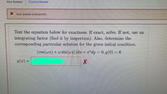 Solved Your Answer Correct Answer * Your answer is | Chegg.com