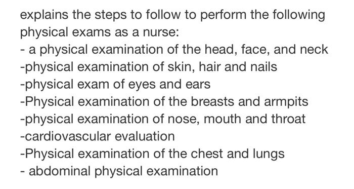 Solved explains the steps to follow to perform the following | Chegg.com