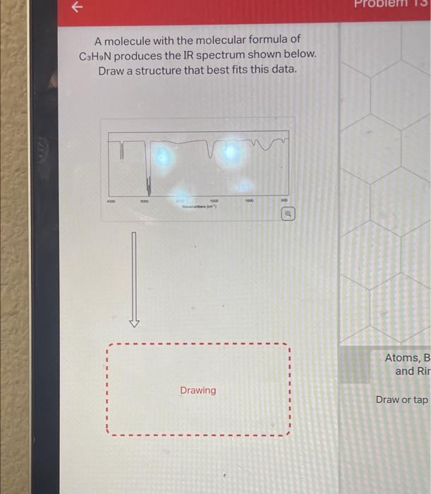 Solved A molecule with the molecular formula of C3H9 N | Chegg.com