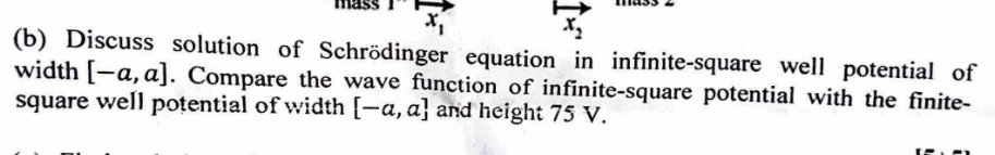 Solved (b) ﻿Discuss solution of Schrödinger equation in | Chegg.com