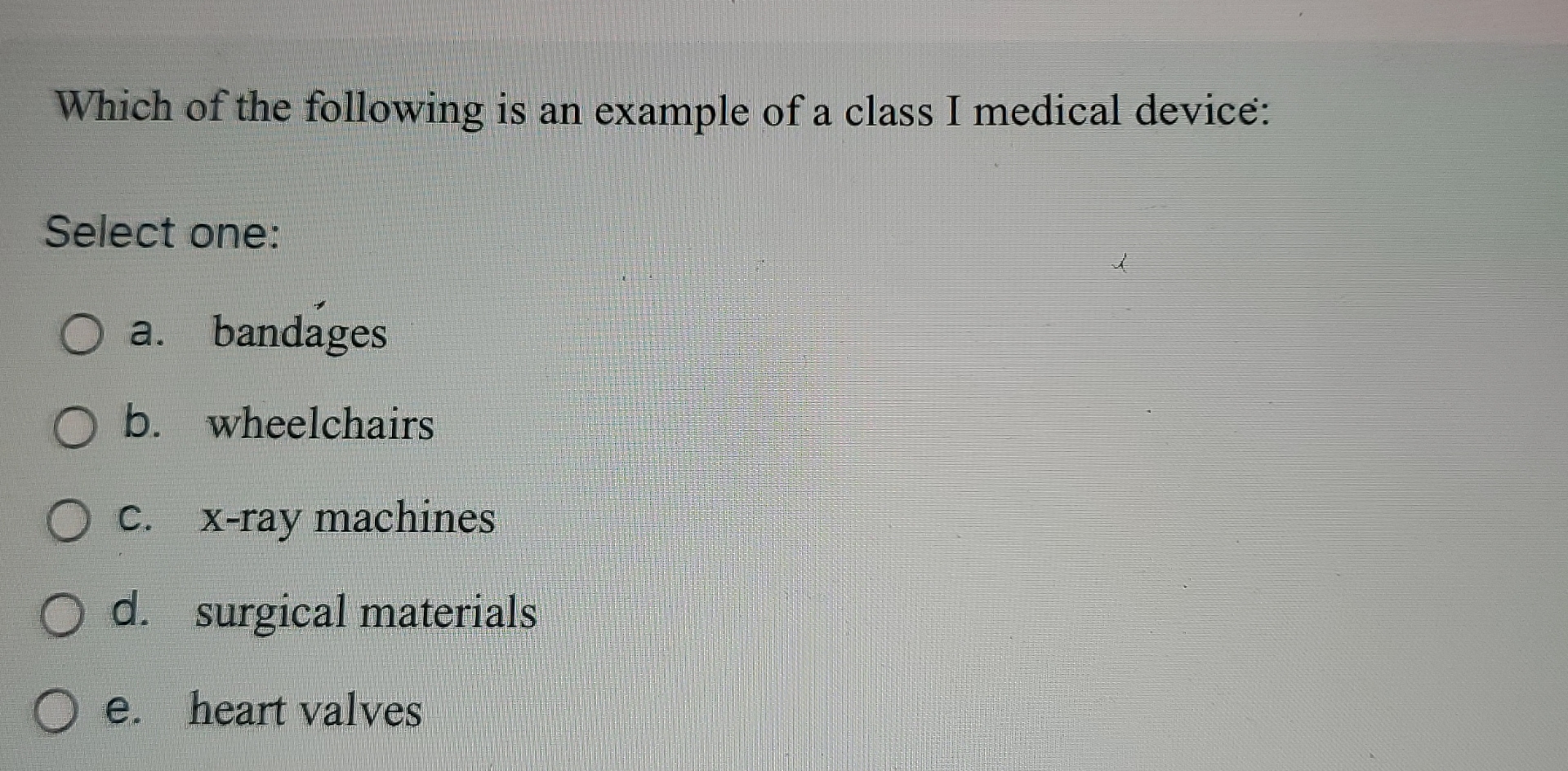 Solved Which of the following is an example of a class I | Chegg.com