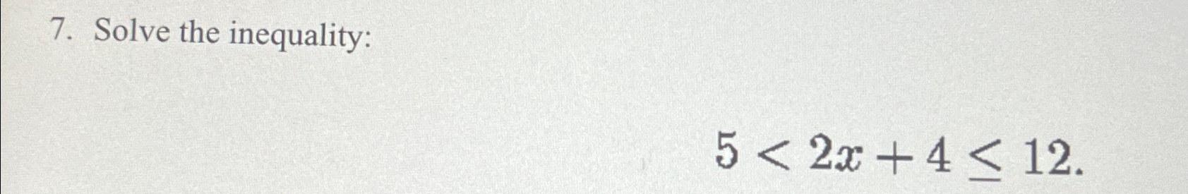 Solved Solve the inequality:5