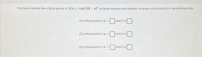 Solved Find and classify the critical points of | Chegg.com