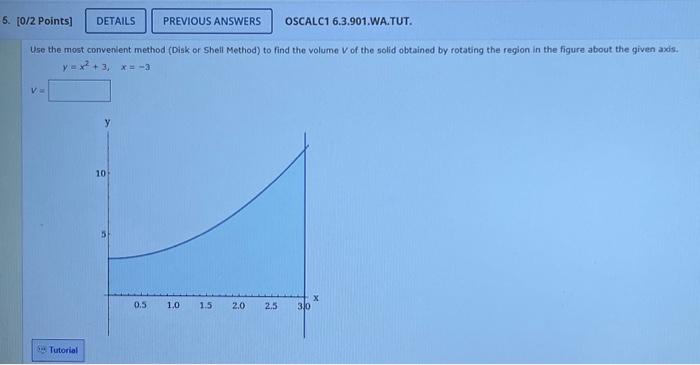 Solved Use the most convenient method (Disk or Shell Method) | Chegg.com