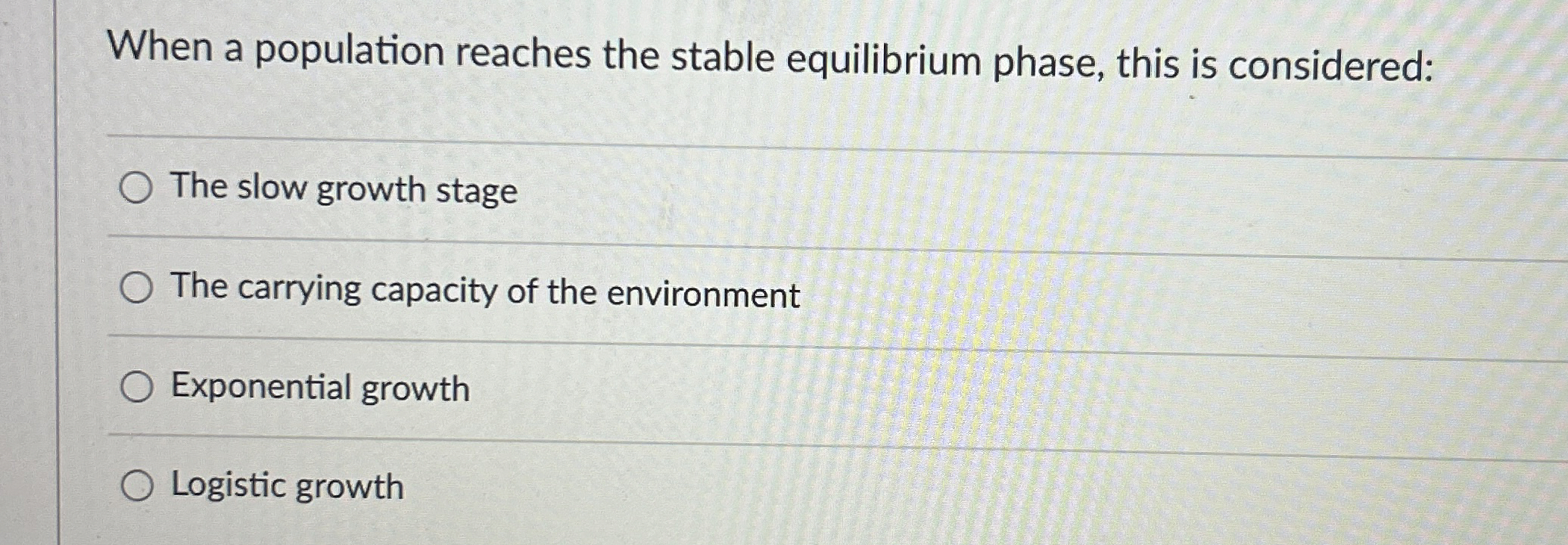 Solved When a population reaches the stable equilibrium | Chegg.com