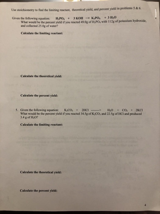 Solved Use stoichiometry to find the limiting reactant, | Chegg.com