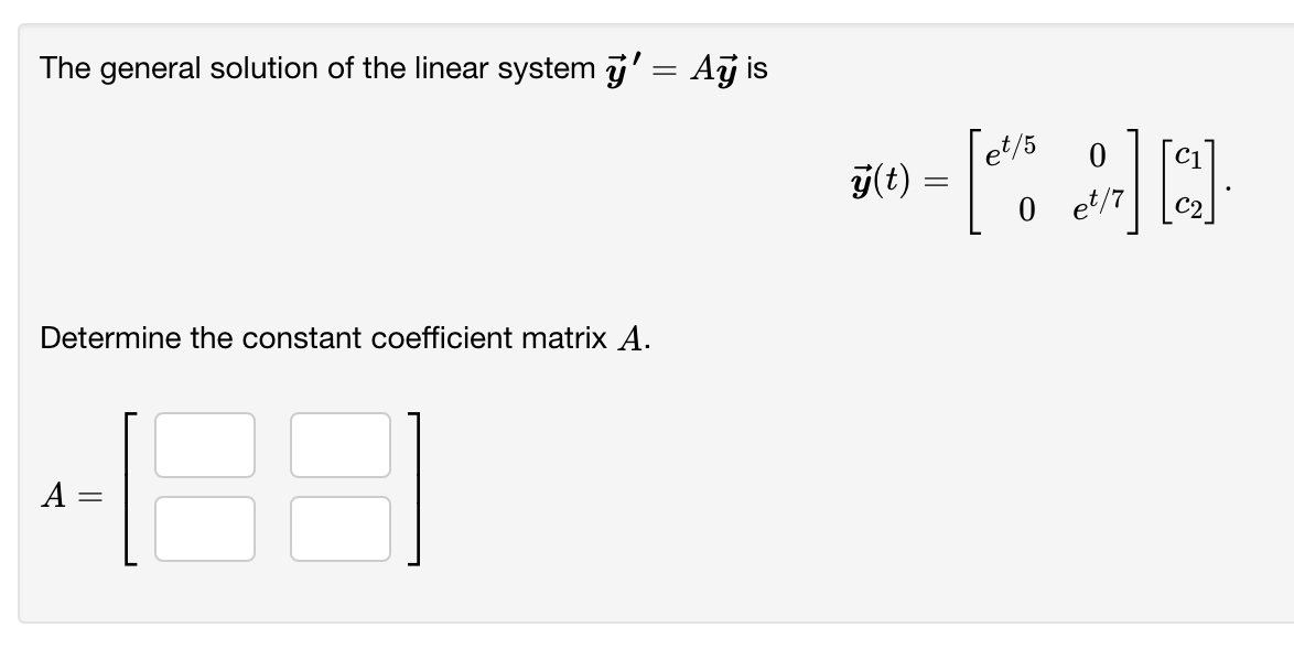 Solved The general solution of the linear system | Chegg.com