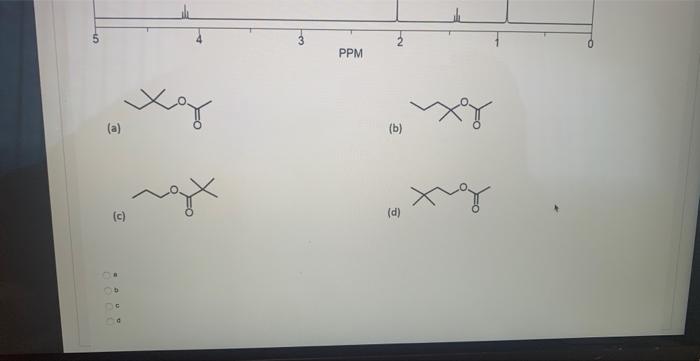 Solved Which of the four structures is consistent with the | Chegg.com