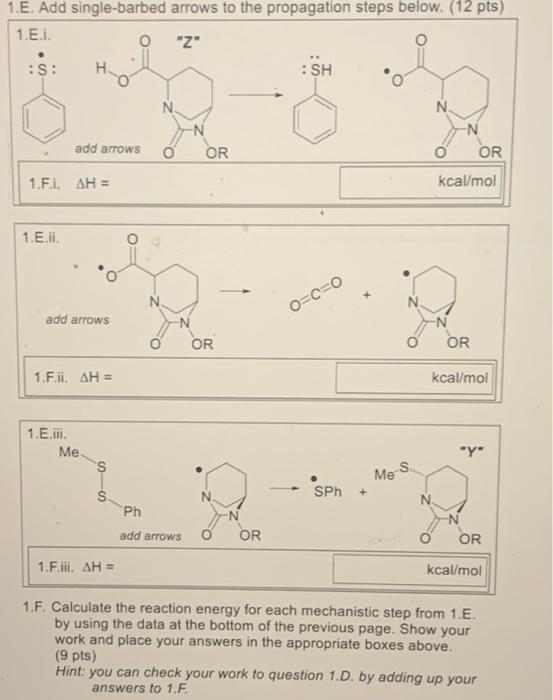 Solved 1. E. Add single-barbed arrows to the propagation | Chegg.com