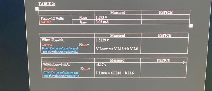 can you solve the pspice part for table 1 and 2 by | Chegg.com