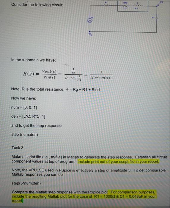 Solved Please Give Matlab Code Script So I Can Plug Them In 