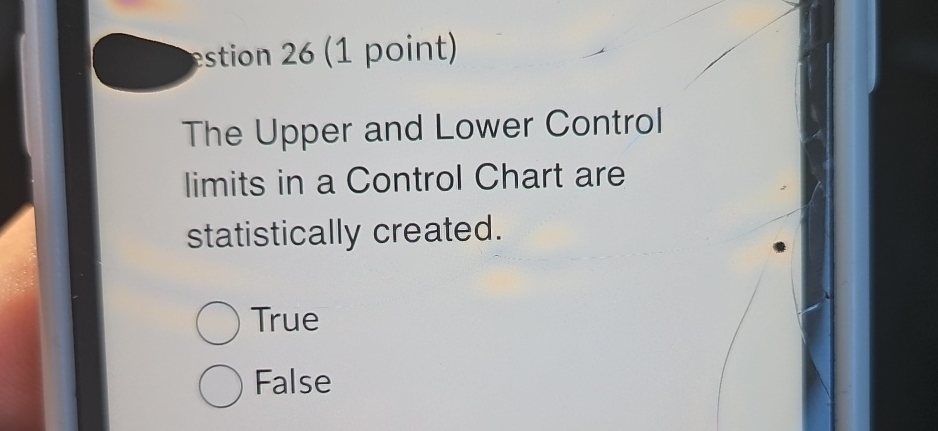 Solved stion 26 (1 ﻿point)The Upper and Lower Control limits | Chegg.com