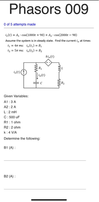 Solved please find B1 and B2 in amps. the previous expert | Chegg.com