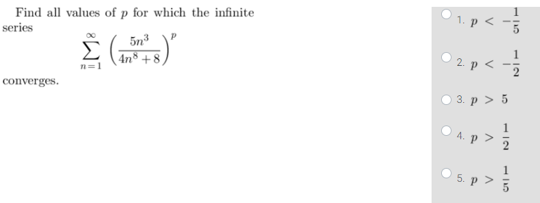 Solved Find all values of p ﻿for which the | Chegg.com