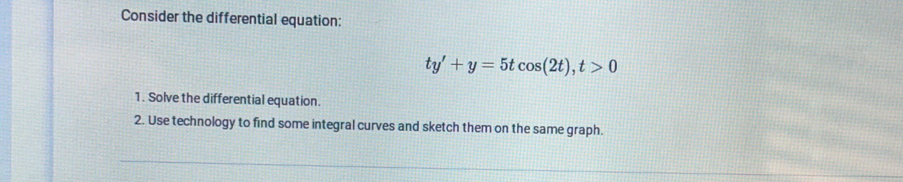 Solved Consider the differential | Chegg.com