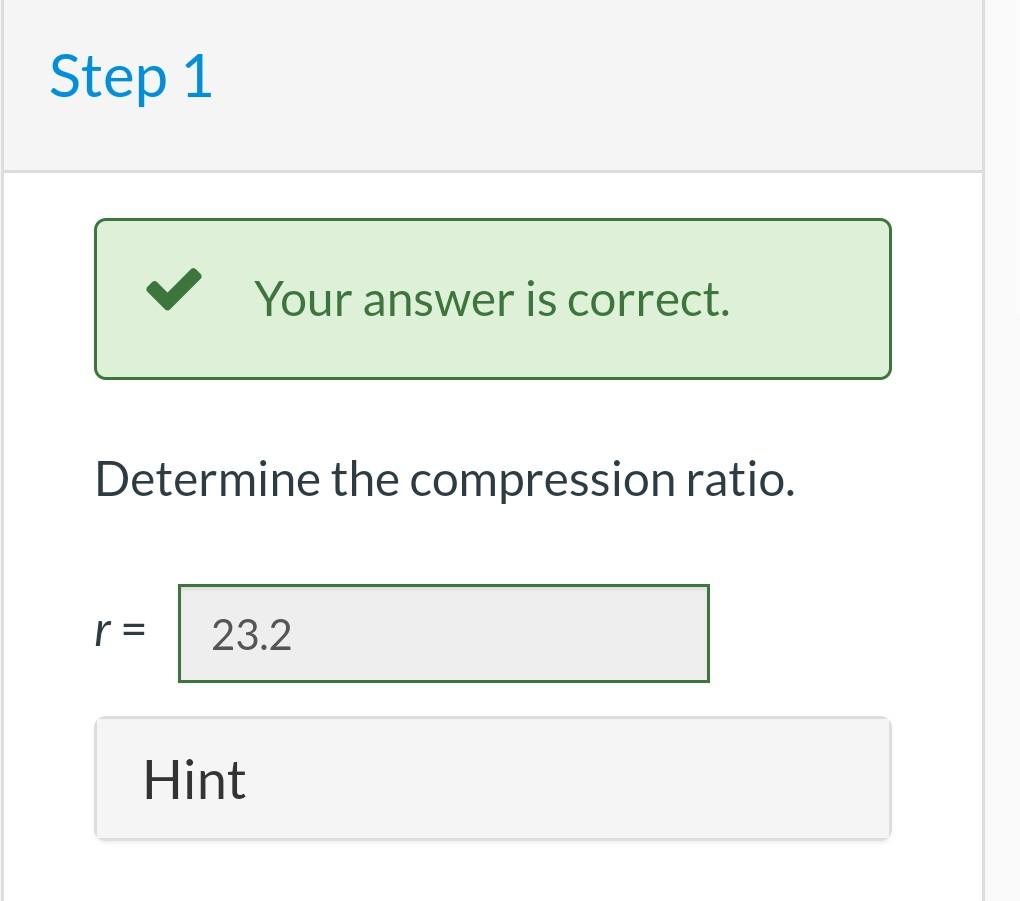 Solved The pressure and temperature at the beginning of | Chegg.com
