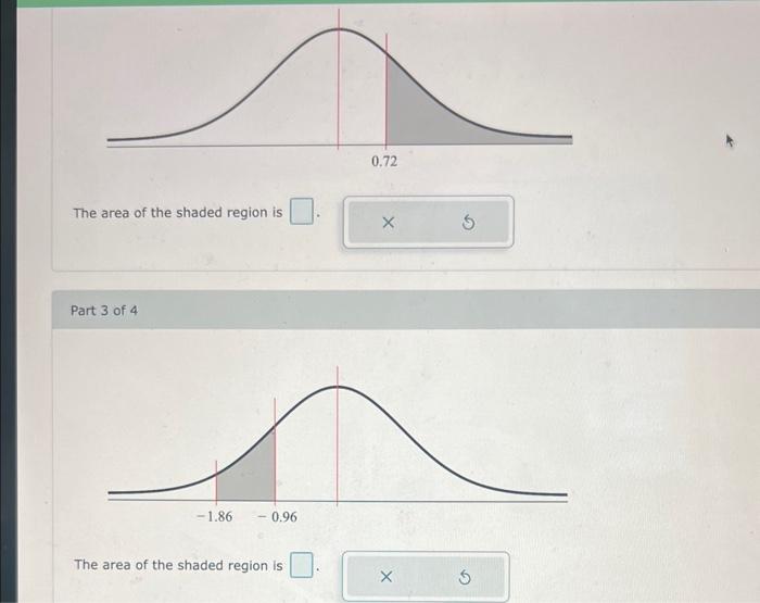 Solved Find each of the shaded areas under the standard | Chegg.com