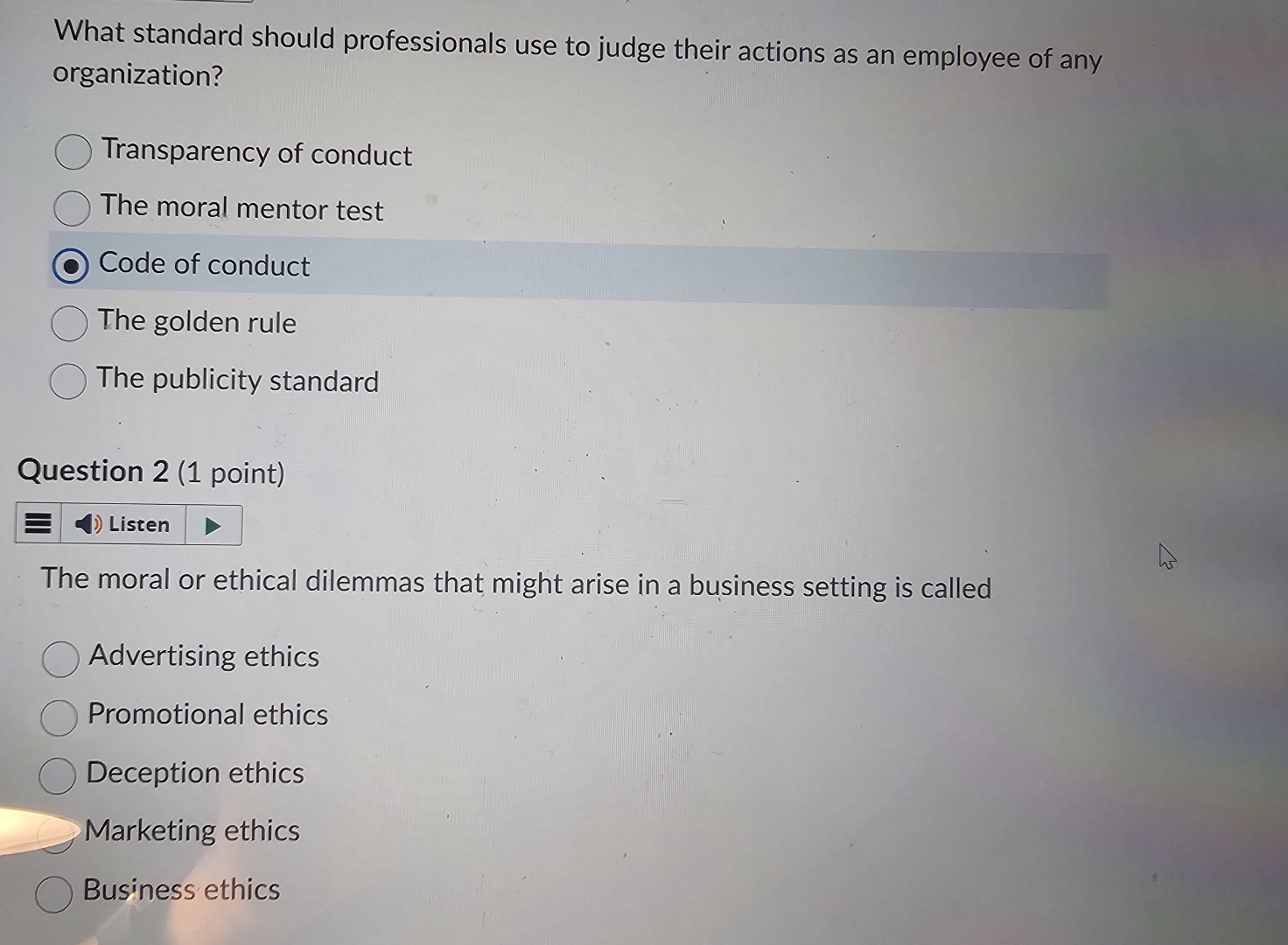 Solved What standard should professionals use to judge their | Chegg.com