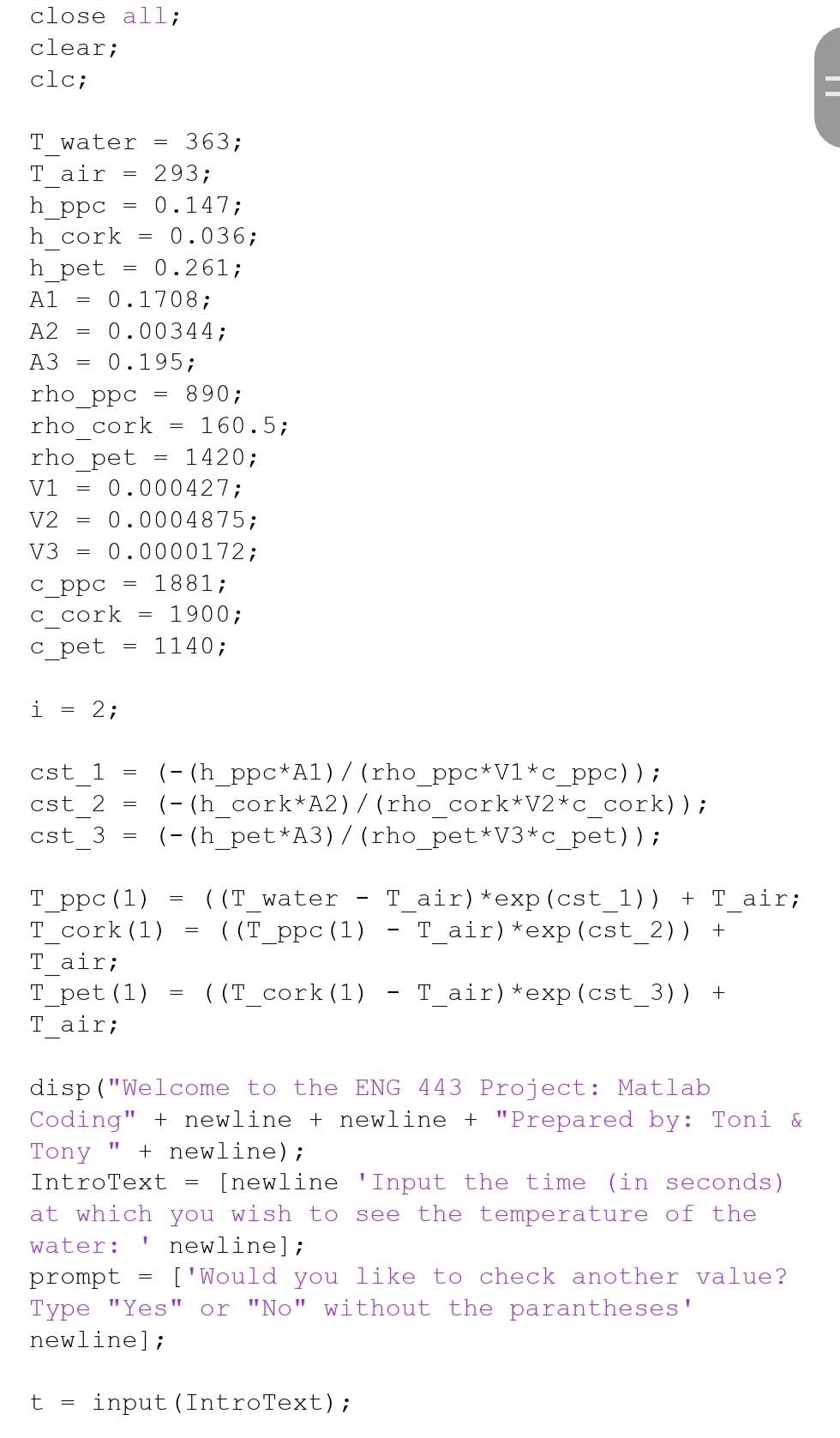 Solved hi! we are facing a problem in this matlab code: | Chegg.com