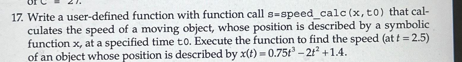Solved Write a user-defined function with function call | Chegg.com