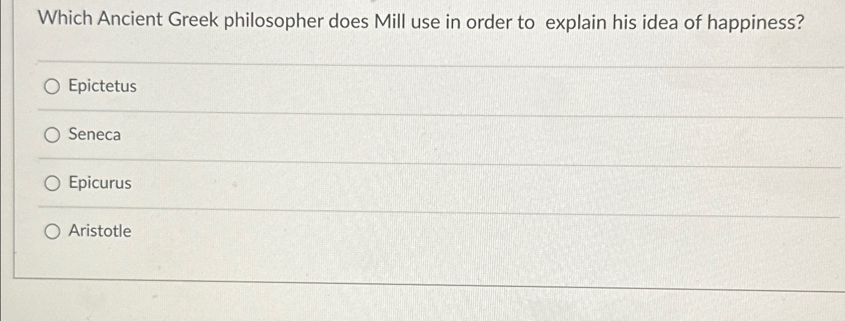 Solved Which Ancient Greek philosopher does Mill use in | Chegg.com