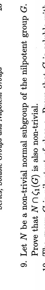 Solved 9. Let N be a non-trivial normal subgroup of the | Chegg.com