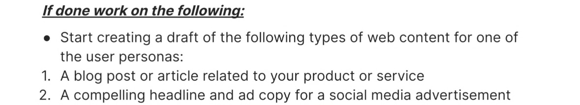 Solved Start creating a draft of the following types of web | Chegg.com