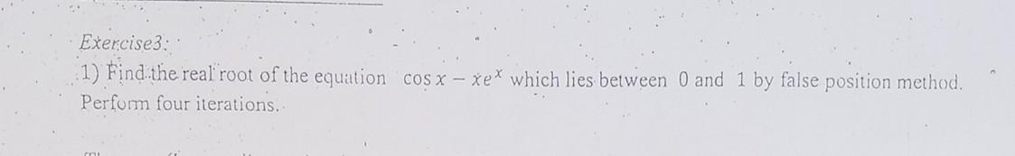 Solved Exercises: 1) Use Chebyshev formula of the third | Chegg.com